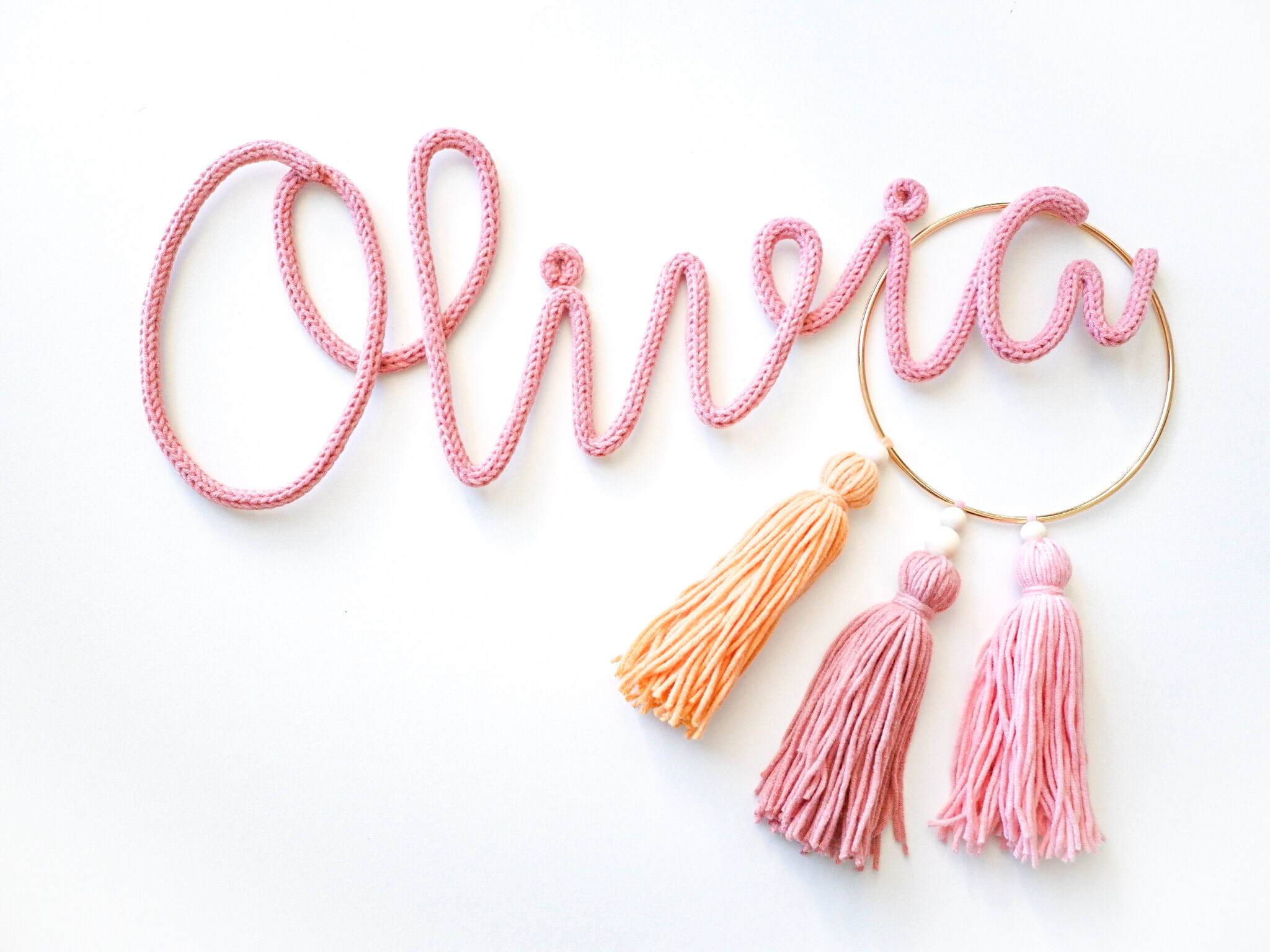 Custom knitted sign decor grande large size | ALittleMore